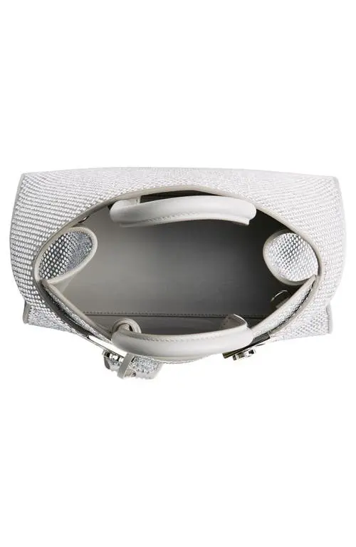 FERRAGAMO Strass Crystal Mini Top Handle Bag - Perla