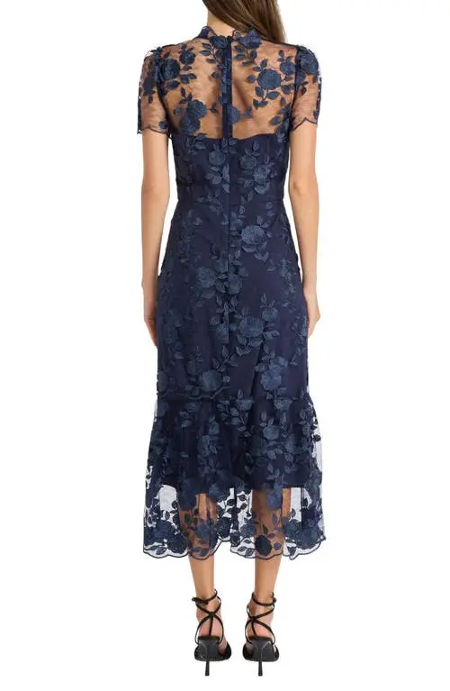 sachin and babi light blue dress Women's Embroidered Fit & Flare A-Line Dress in Black main image 0