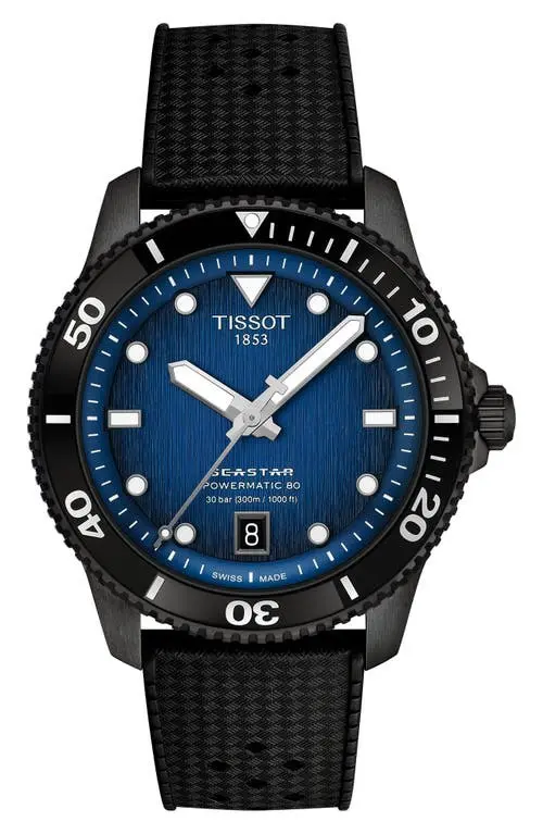 TISSOT Seastar 1000 Powermatic 80 Bracelet Watch - Blue