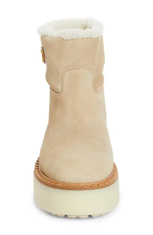 Prada Evolve Genuine Shearling Bootie - Ecru