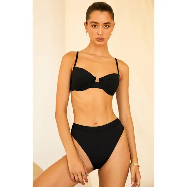 DIPPIN DAISY'S Hi-waist Bikini Bottom - Black