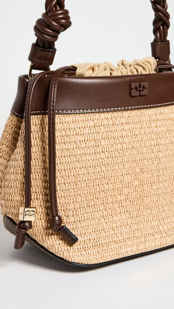 GANNI Raffia Bucket Bag