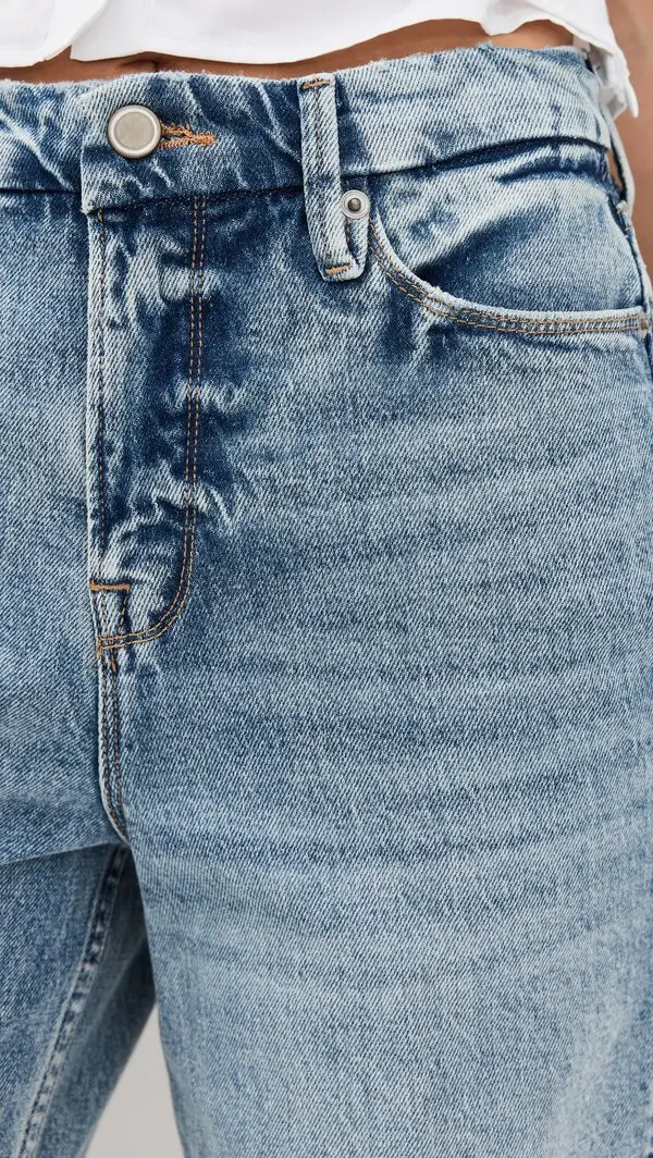 Good American Wide Leg Step Insert Jeans