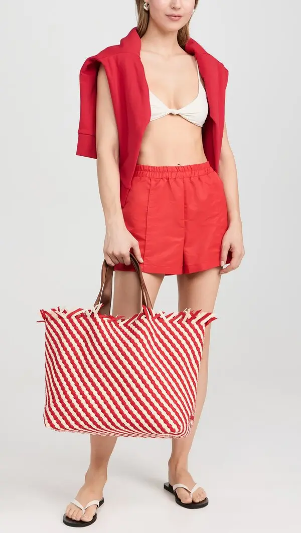 NAGHEDI Striped Large Tote