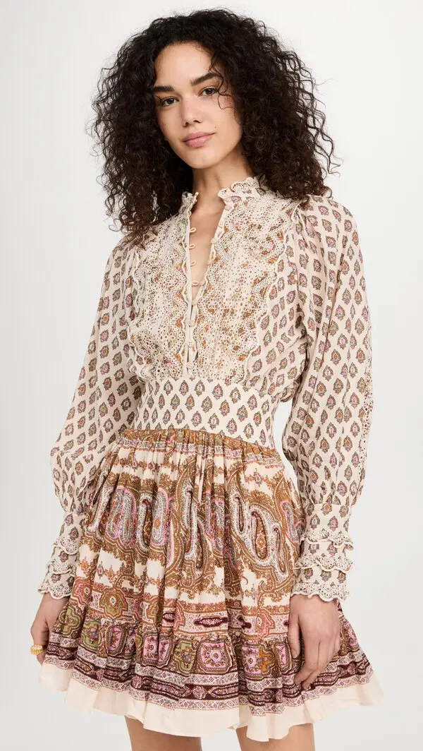 Bytimo Cotton Slub Mini Dress In Paisley - 60% Off | Editorialist