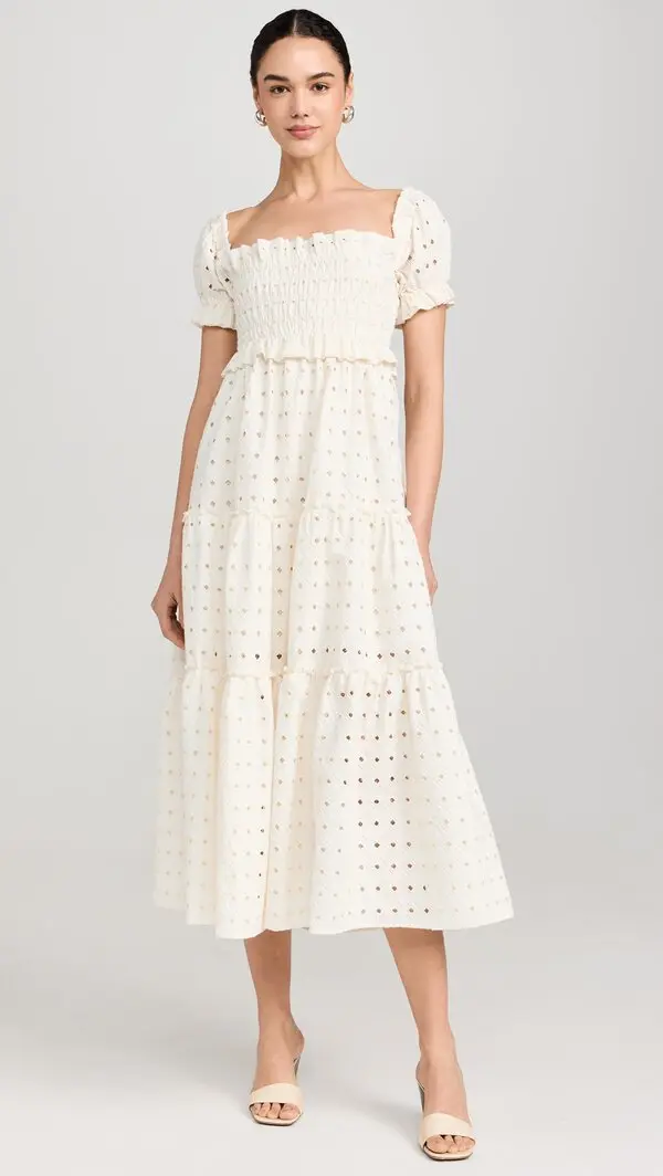 O.P.T Eyelet Bobi Dress