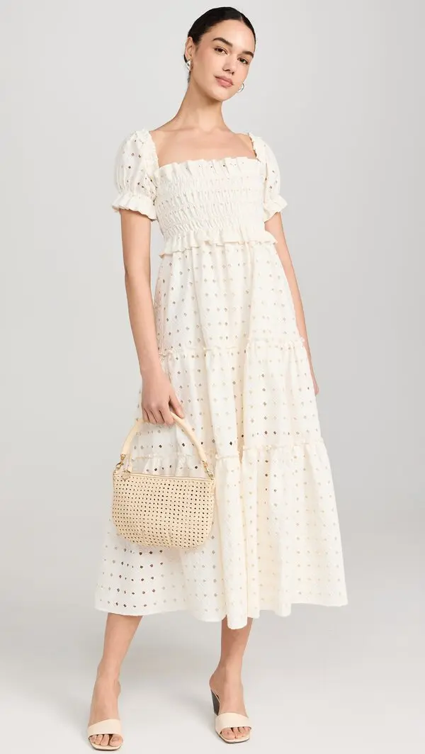 O.P.T Eyelet Bobi Dress