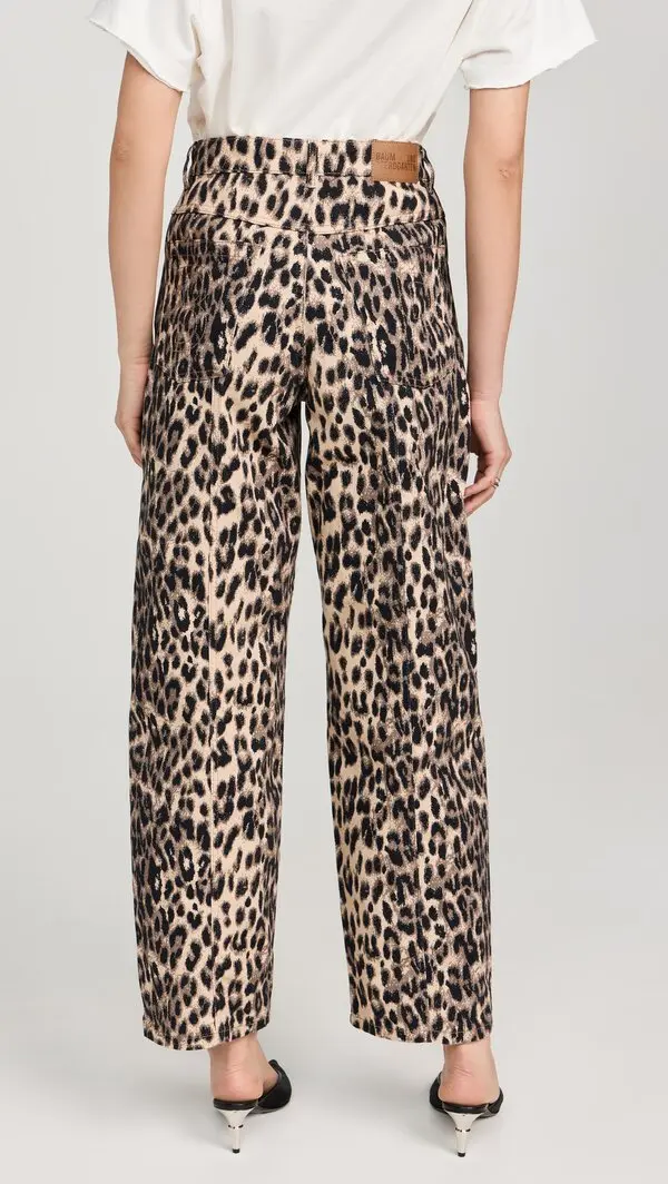 Baum Und Pferdgarten Nara Jeans Animal Print Stretch Denim - Brown Baum Leopard
