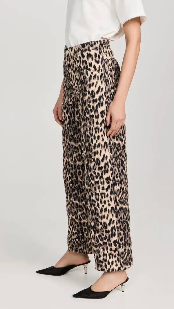 Baum Und Pferdgarten Nara Jeans Animal Print Stretch Denim - Brown Baum Leopard
