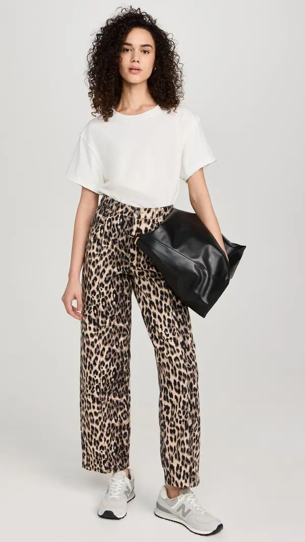 Baum Und Pferdgarten Nara Jeans Animal Print Stretch Denim - Brown Baum Leopard