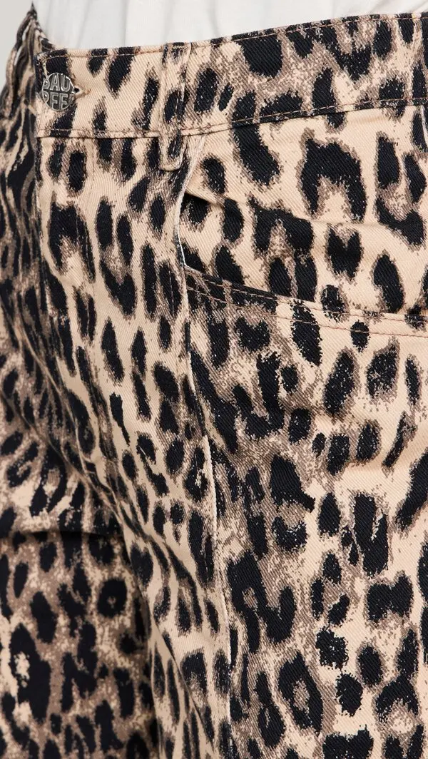 Baum Und Pferdgarten Nara Jeans Animal Print Stretch Denim - Brown Baum Leopard