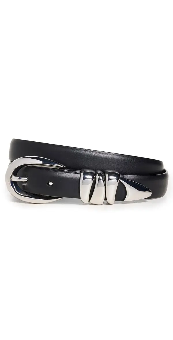 Madewell Triple Metal Keeper Belt - True Black