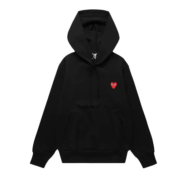 Play Comme Des Garcon Hooded Sweatshirt - Black