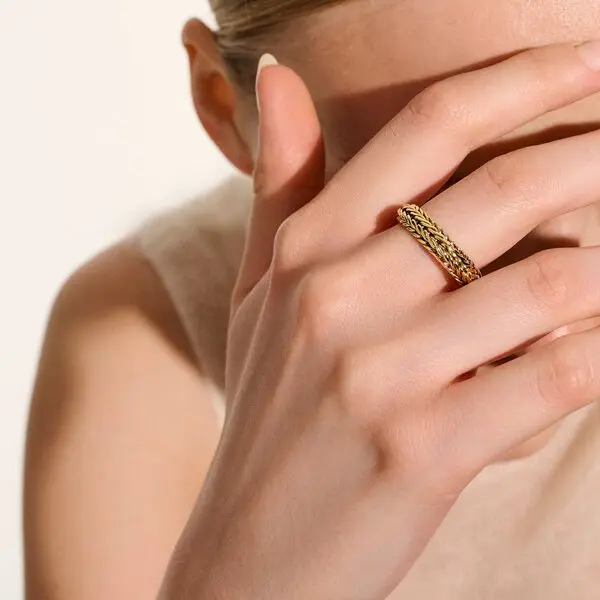 John Hardy Icon Chevron 6mm Ring - Gold