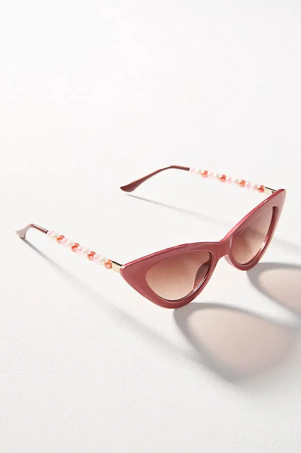 Anthropologie Chain Arm Cat-Eye Sunglasses In Rose - 79% Off  display picture 2