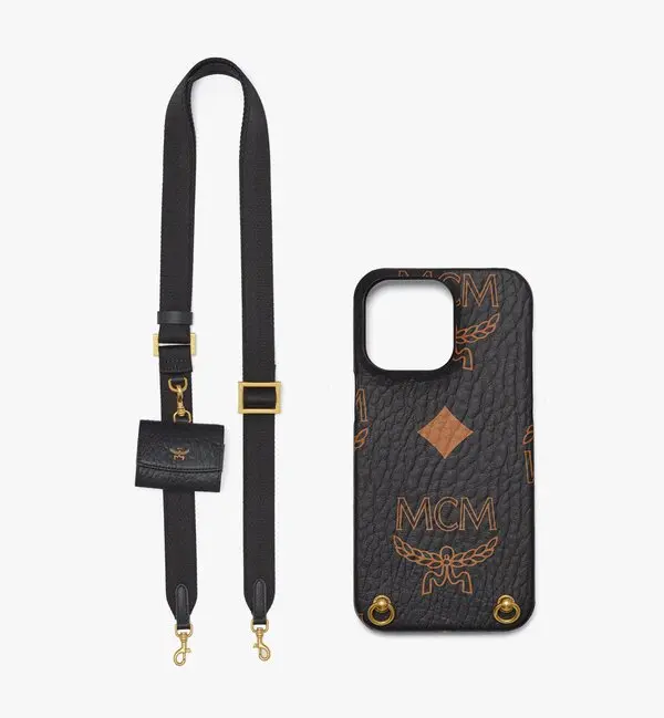 iPhoneアクセサリー MCM iPhone15ProMax Case+AirPodsPro Charm Mcm Iphone 15 Pro Max Case W/ Airpods Pro Charm In Maxi