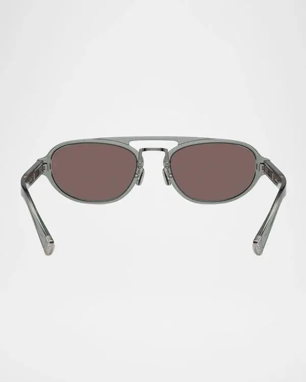 Brunello Cucinelli Acetate Oval Sunglasses