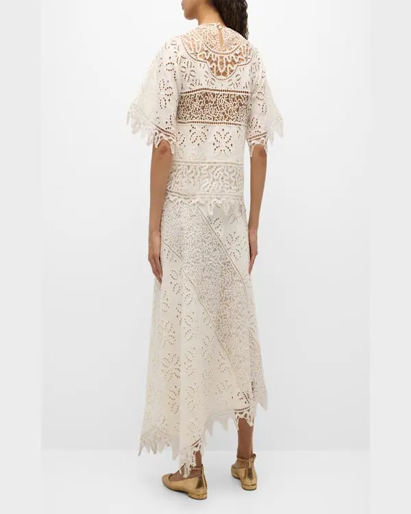 Ulla Johnson Aria Cutwork Embroidered Linen Blouse