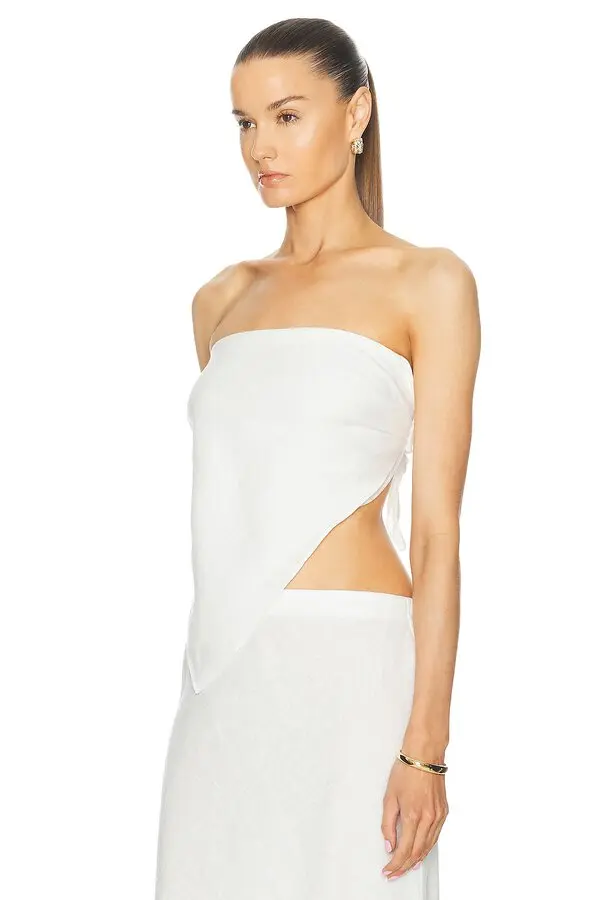 Enza Costa Linen Scarf Top