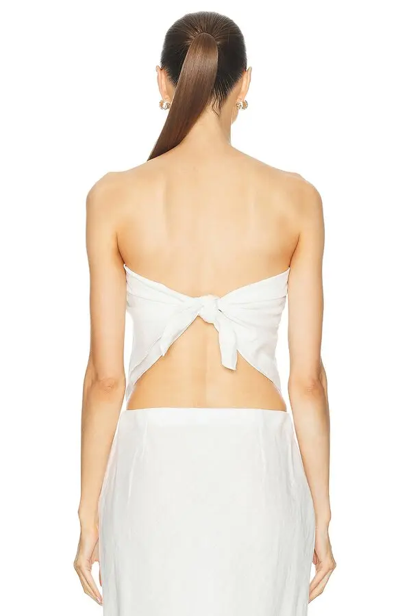 Enza Costa Linen Scarf Top