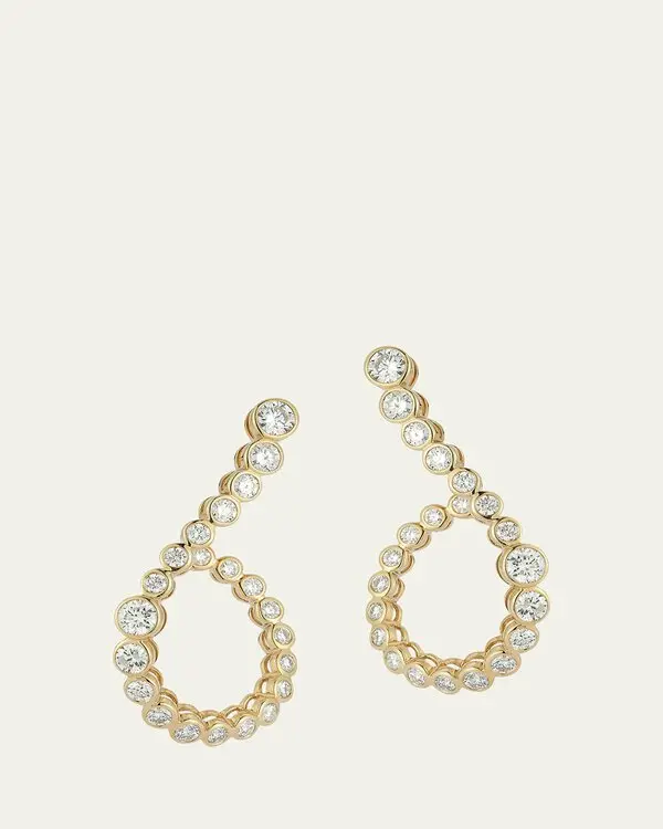 Ondyn Halo Hoop Earrings With Diamonds - Gold