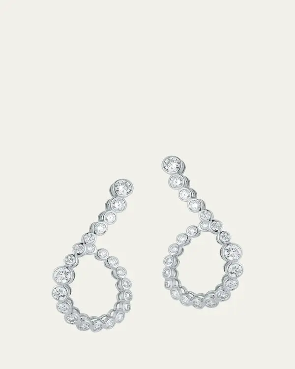Ondyn Halo Hoop Earrings With Diamonds - White Gold