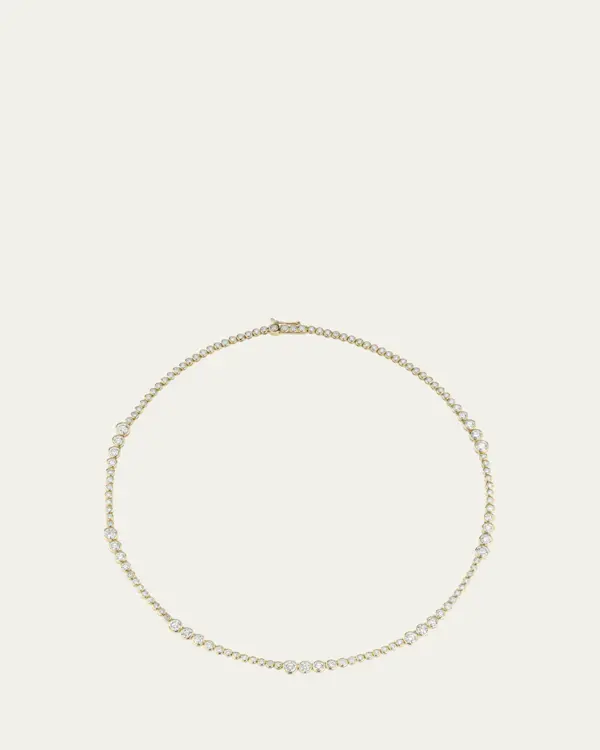 Ondyn Grand Rainsun Diamond Tennis Necklace - Gold