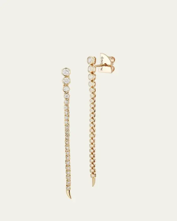 Ondyn Long Continuum Diamond Earrings