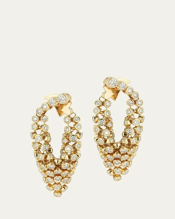 Ondyn Diamond Bias Earrings - Gold