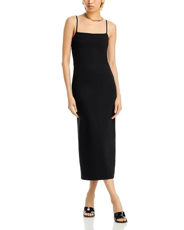 slim fit dress slacks Lake Como Fitted Bodice Cami Strap Midi Dress Forest Green main image 1