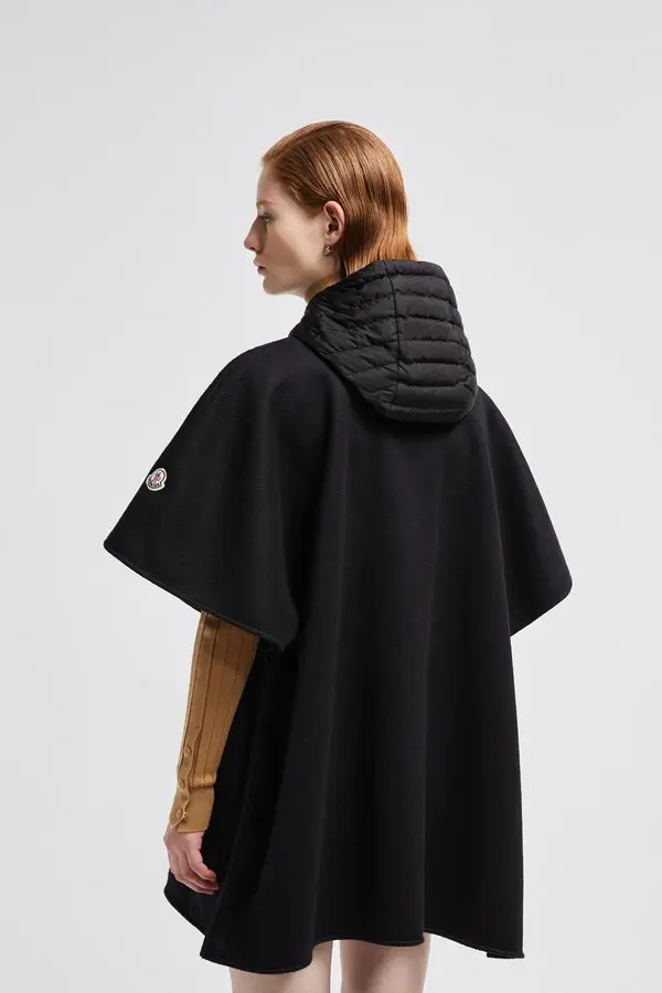 Moncler Hooded Wool Cape