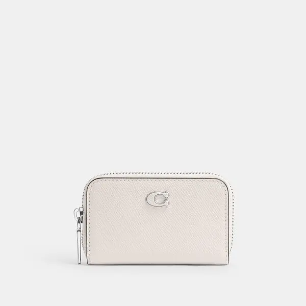 COACH® Small Zip Around Card Case - Chalk