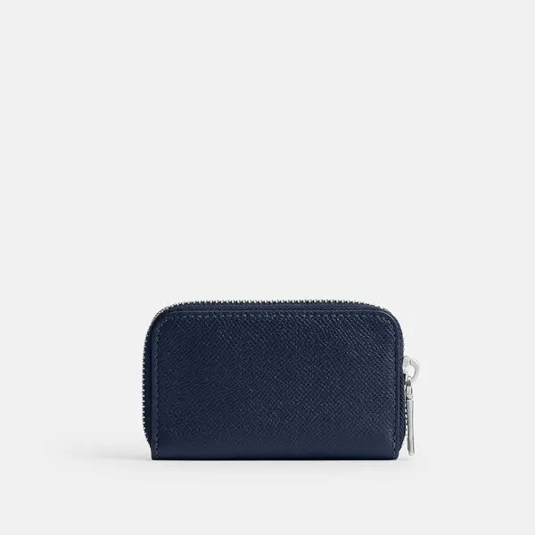 COACH® Small Zip Around Card Case - Deep Blue