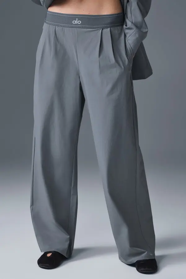 Alo Yoga Suit Up Trouser - Steel Grey