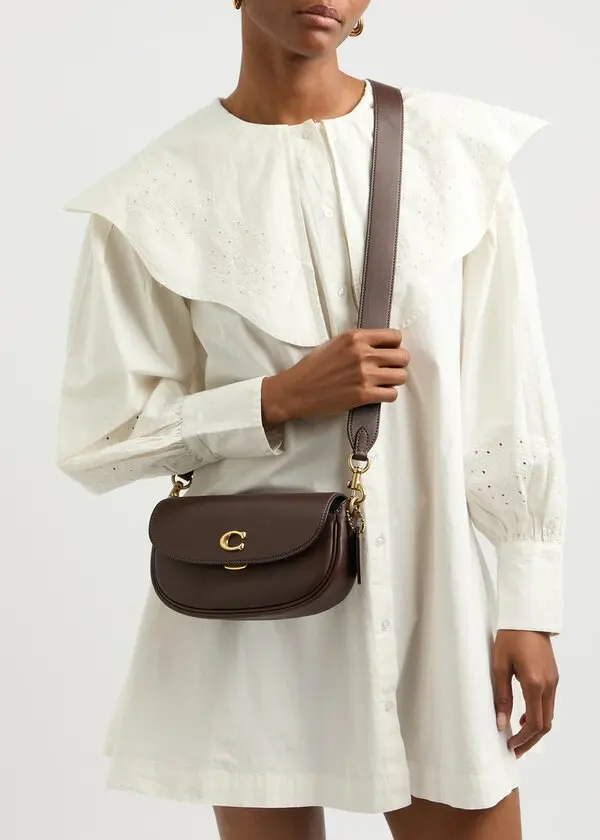 COACH Leather Saddle Bag