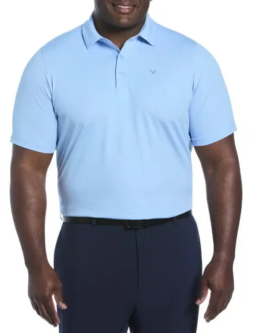 CALLAWAY Big & Tall Classic Jacquard Golf Polo Shirt