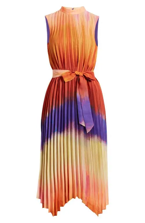 tahari dress orange Elie Tahari The Eden Midi Dress, Orange / 2