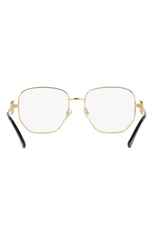 Versace 54mm Irregular Square Optical Glasses - Gold