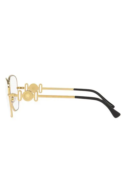 Versace 54mm Irregular Square Optical Glasses - Gold