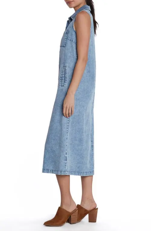 WASH LAB DENIM Sleeveless Shirt Dress - Frost Blue