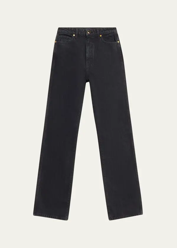 Khaite Danielle Enameled Button Jeans