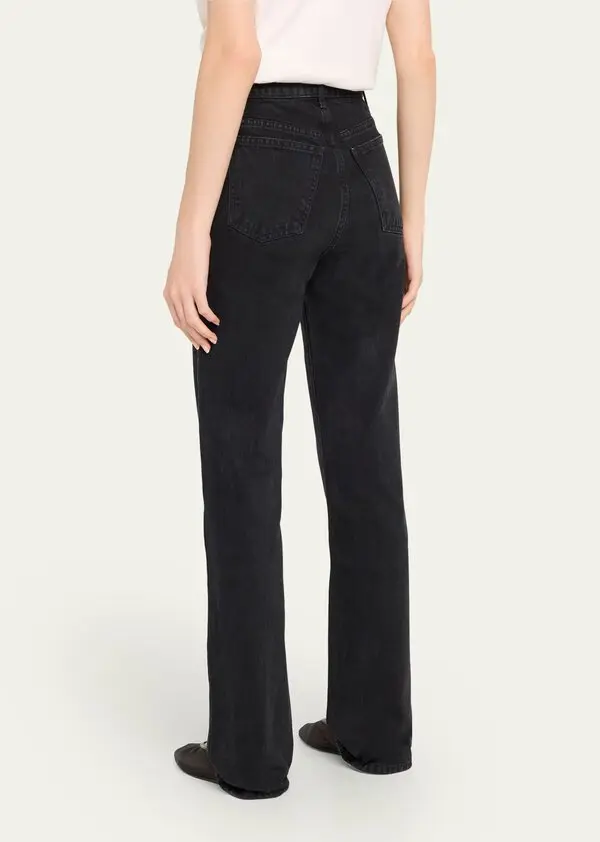 Khaite Danielle Enameled Button Jeans