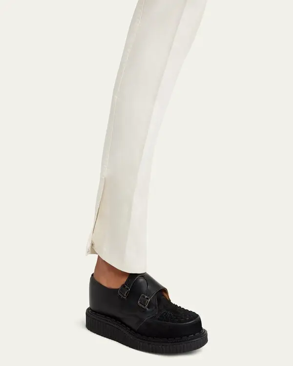 SETCHU Origami Button Cuff Silk Pants - White