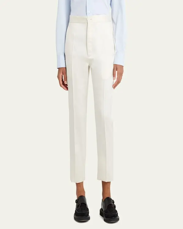 SETCHU Origami Button Cuff Silk Pants - White