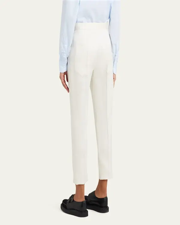 SETCHU Origami Button Cuff Silk Pants - White
