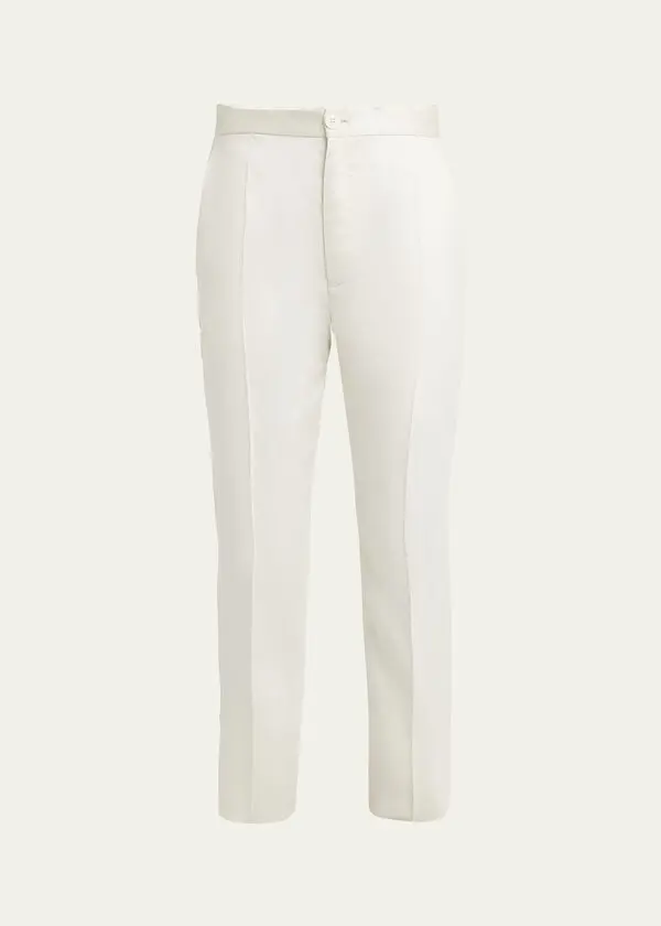SETCHU Origami Button Cuff Silk Pants - White