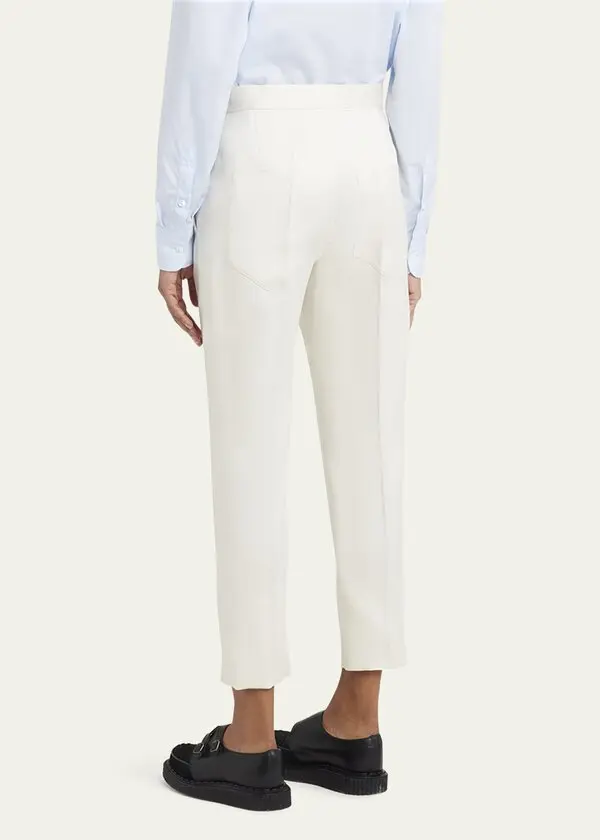 SETCHU Origami Button Cuff Silk Pants - White