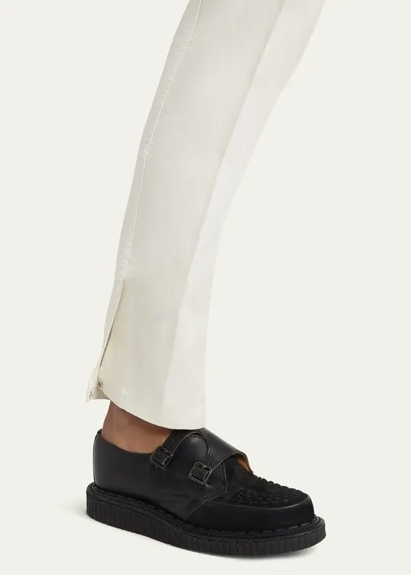 SETCHU Origami Button Cuff Silk Pants - White