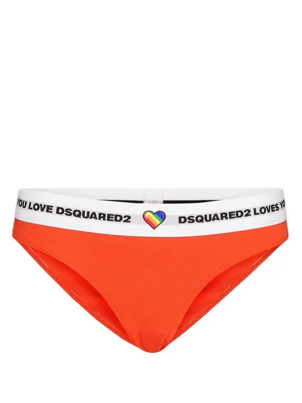 Dsquared2 Logo-waistband Briefs - Orange