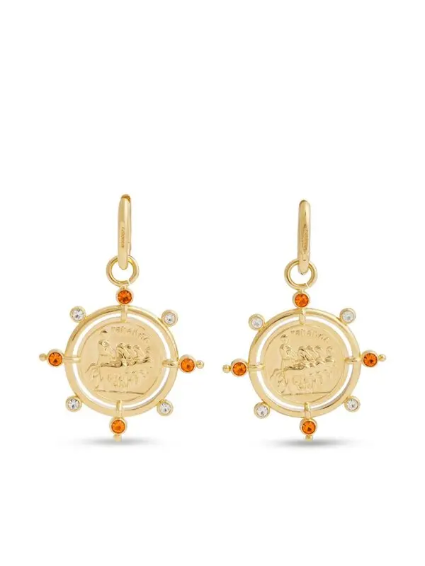Rabanne Summer Sun Pendant Earrings - Gold